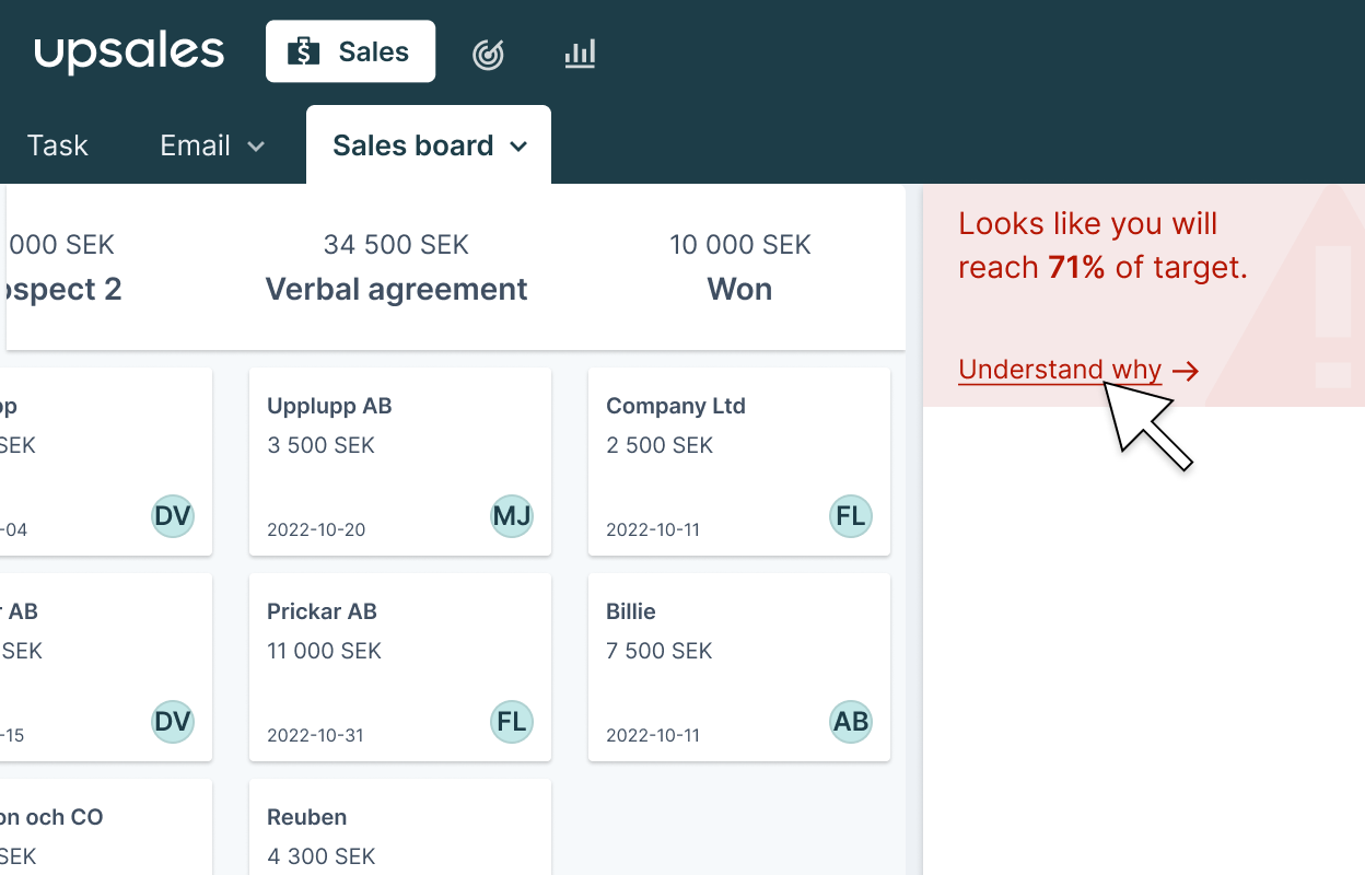 Upsales Forecasting – Upsales Help Centre