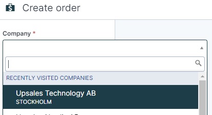 How to create and edit orders – Upsales Help Centre
