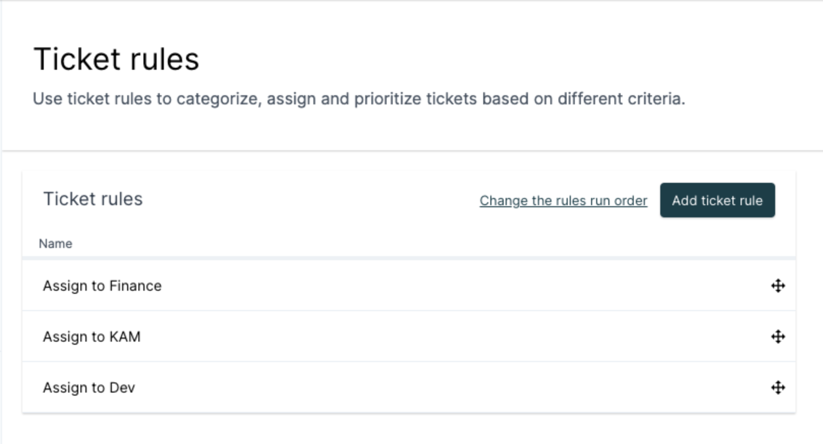 How to change order of ticket rules – Upsales Help Centre