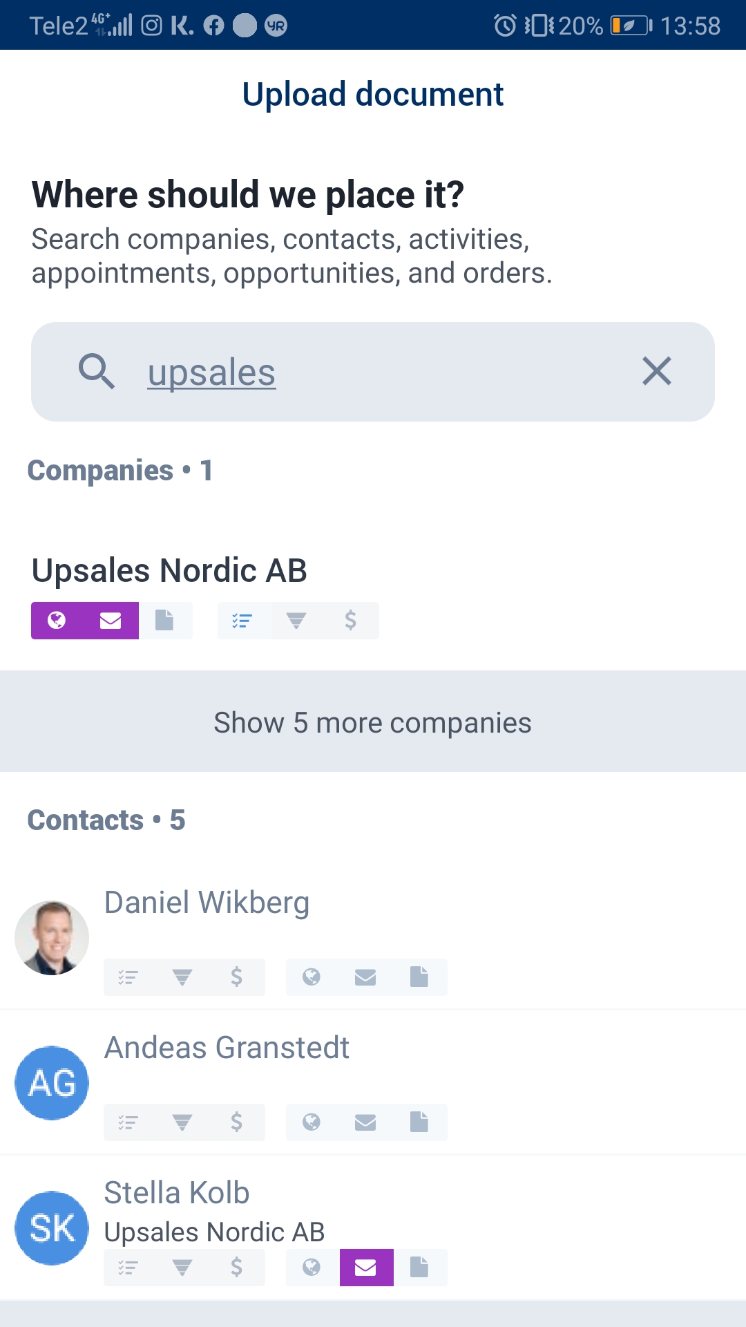 How to upload documents from the Upsales app – Upsales Help Centre