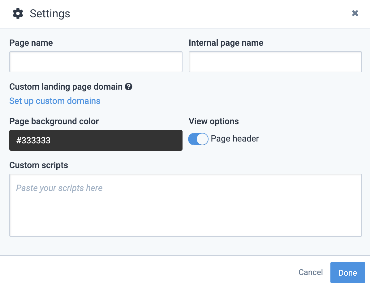 Can I use custom scripts on my landing pages? – Upsales Help Centre