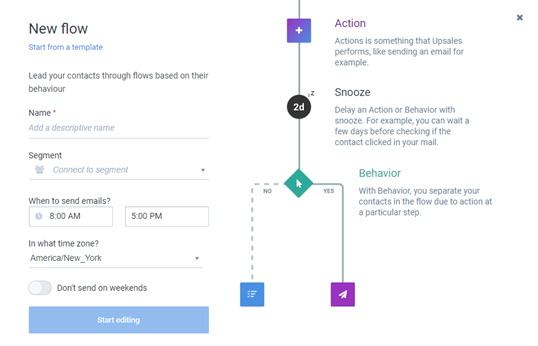 Creating a New Flow – Upsales Help Center