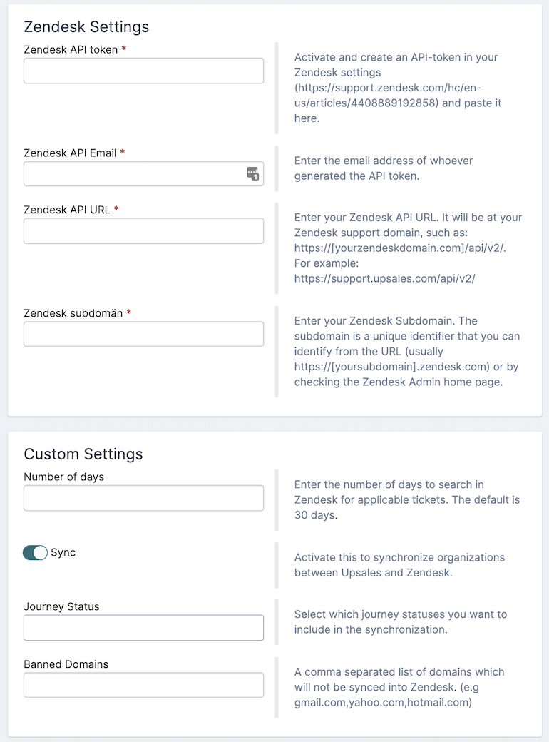 Zendesk – Upsales Help Centre