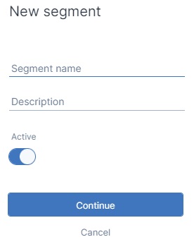 Creating a new segment – Upsales Help Centre