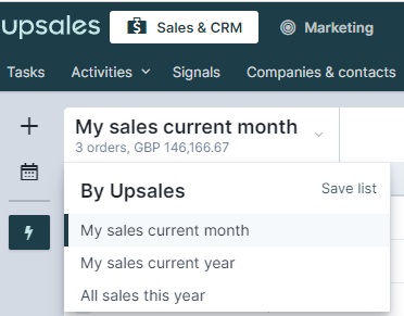 Orders overview – Upsales Help Centre